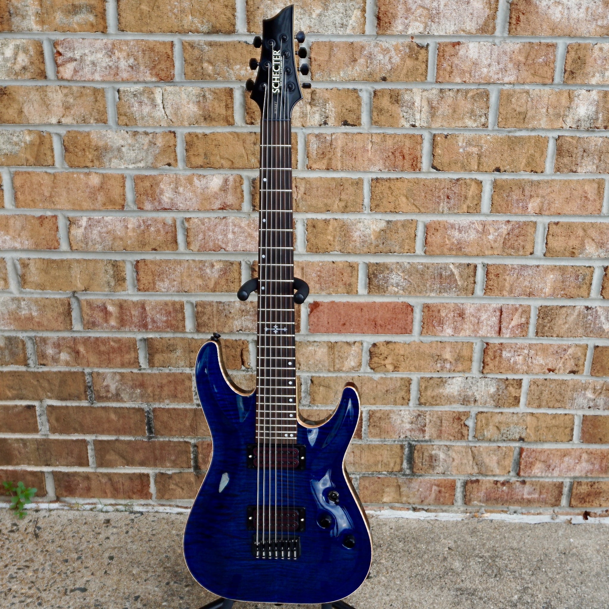 Schecter USA Sunset Classic-II 7 String Black Ocean w/ Apocalypse Pups ...