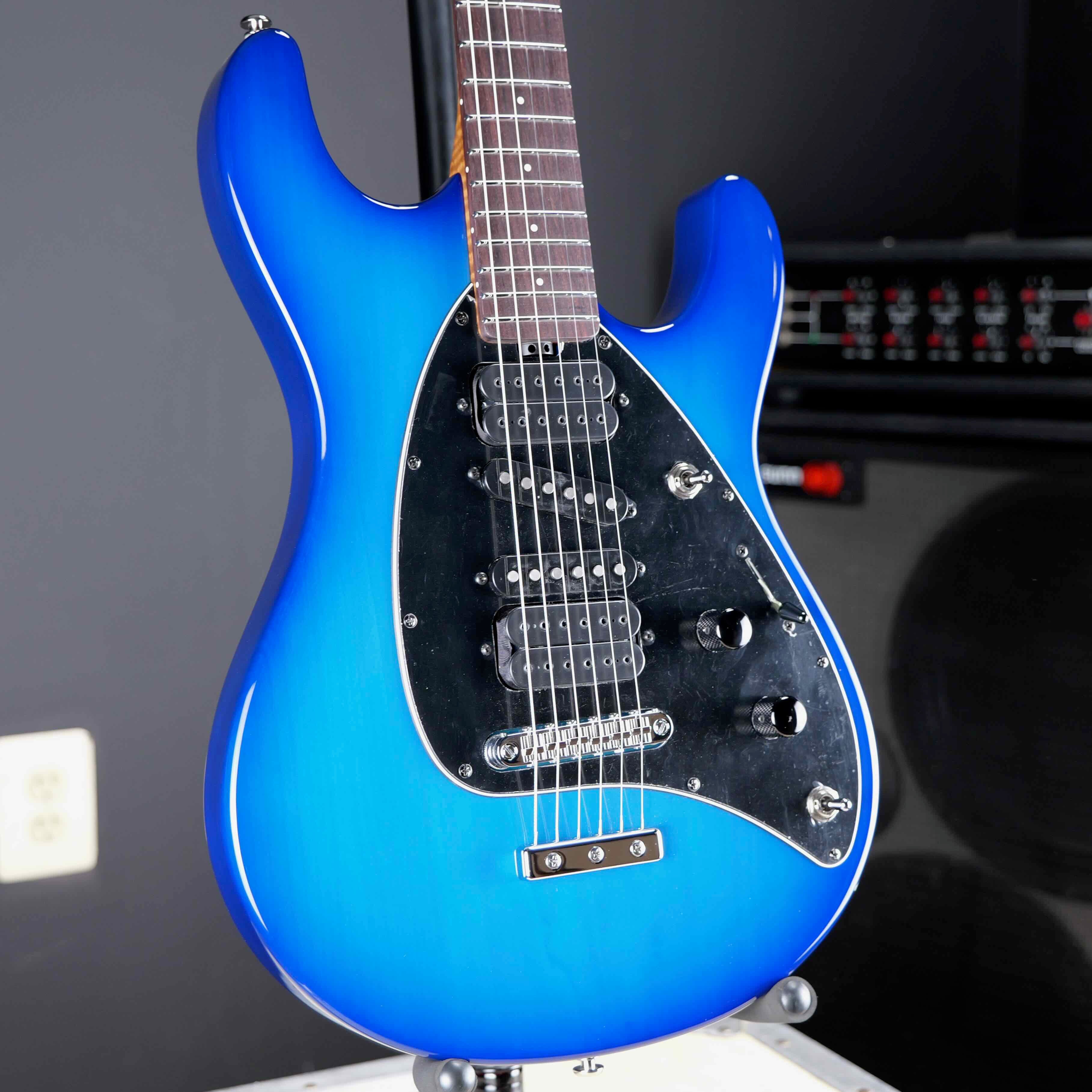 Ernie Ball Music Man Steve Morse Blue Burst – Matt's Guitars